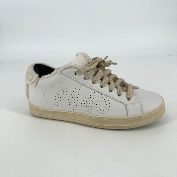 P448 | Shoes | P448 Shoes Womens White 36 6 Sherpa Leather Sneaker ...